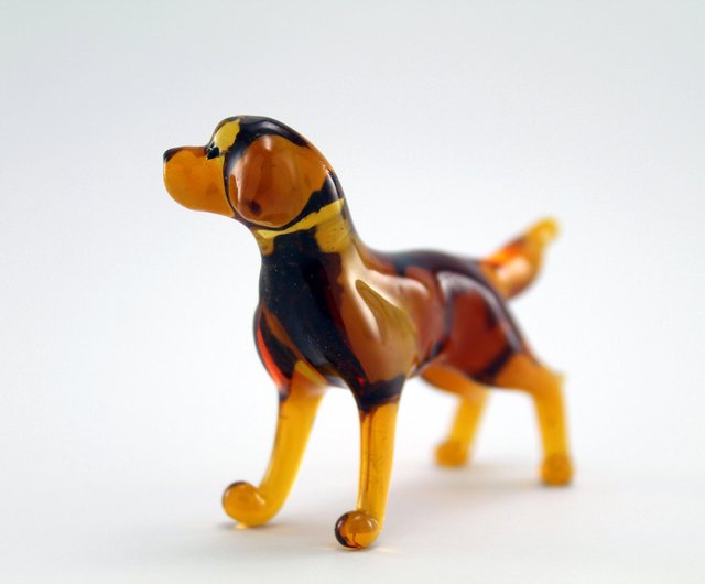 Color Glass Labrador Figurine.Dog Figurine Glass.Figure miniature.glass ...