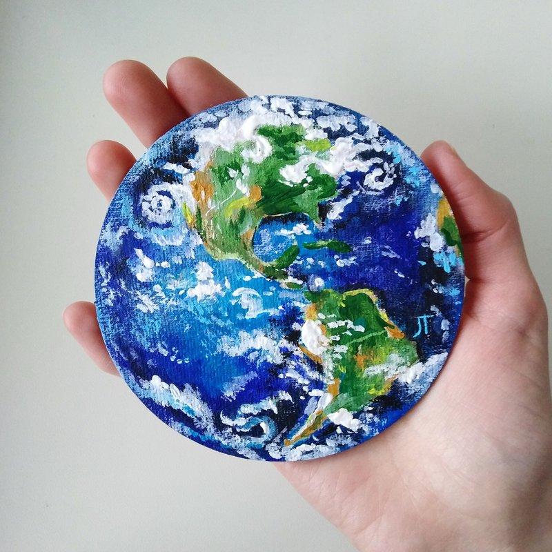 原始亞克力景觀行星地球護士藝術宇宙小圓形裝飾 Art by JTar｜壁貼/牆壁裝飾人氣榜 - Pinkoi