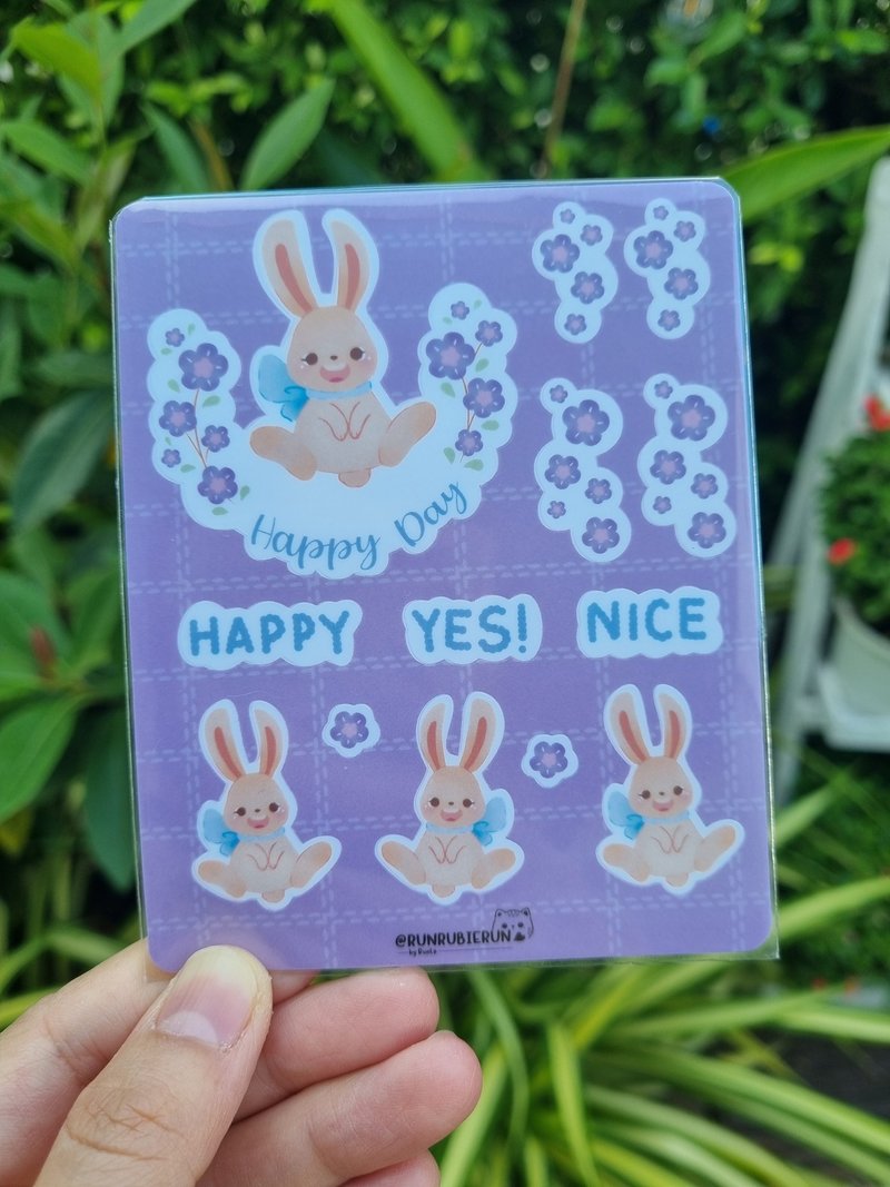 Mini sticker rabbit runrubierun - Pinkoi 限時優惠活動