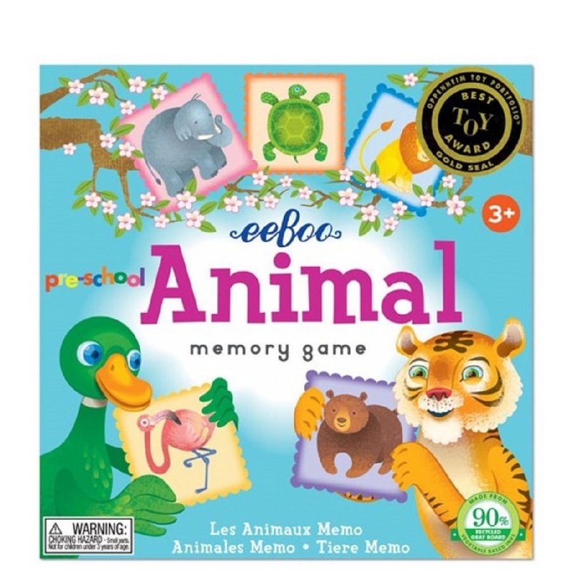 eeBoo 學齡前記憶遊戲 - Pre-School Animal Memory Game(動物) eeBoo 台灣總代理｜桌遊/牌卡人氣榜 ...
