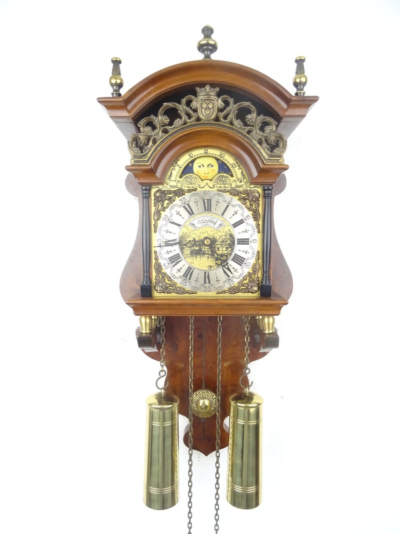 Antique Vintage Dutch Wall Clock Warmink Wuba Sallander Moonphase 8 day Dutchantique4you｜時鐘/鬧鐘人氣 ...