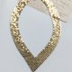 V-shaped mesh metal chain necklace necklace. Western antique jewelry ...