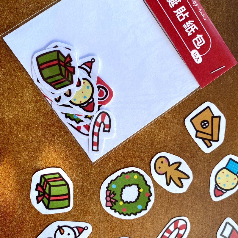Christmas season Christmas sticker pack 15 into each 1 - Shop anegghaha ...