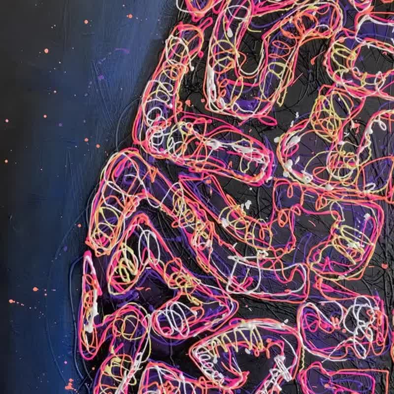 Original Brain Oil Painting Abstract Textured Wall Art Modern Artwork TrendGallery｜壁貼/牆壁裝飾人氣榜 ...